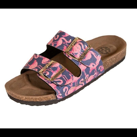 Simply Southern | Shoes | New Simply Southern Flamingo Slides Sandals ...